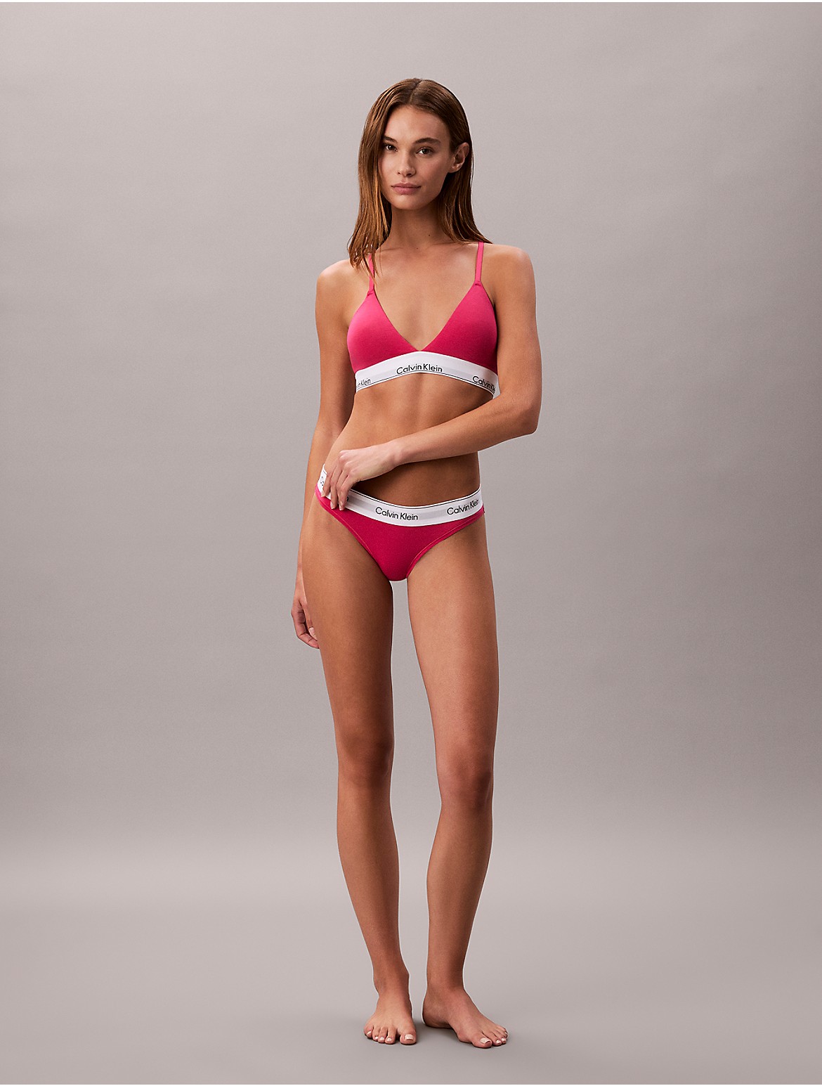 CALVIN KLEIN icon cotton modal lightly lined triangle bralette